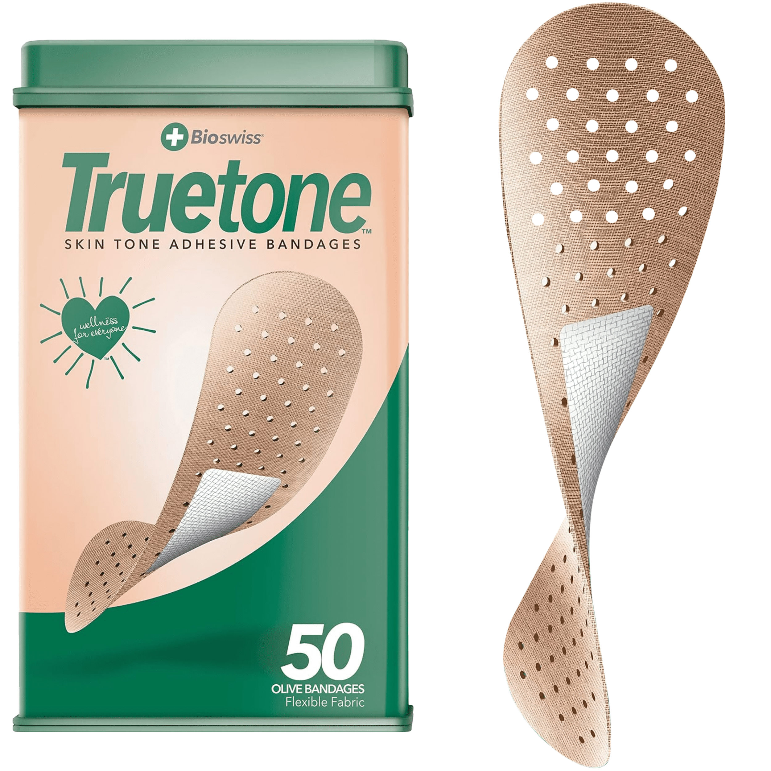 BioSwiss Truetone Olive Skin Tone Bandages, Oilve Brown Skin Care ...