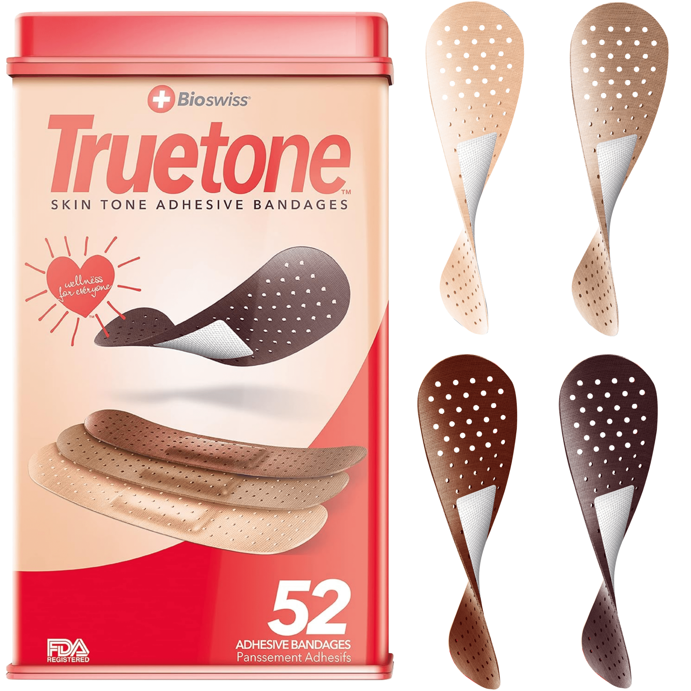 BioSwiss Truetone Variety Skin Tone Bandages with Brown Skin Tone ...