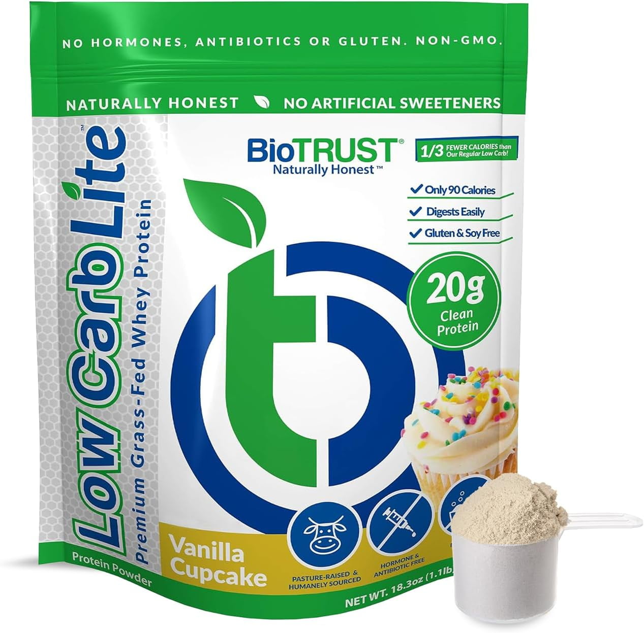 BioTrust Low Carb Lite, 20 Grams of Grass-Fed Whey Protein Isolate, 100 ...