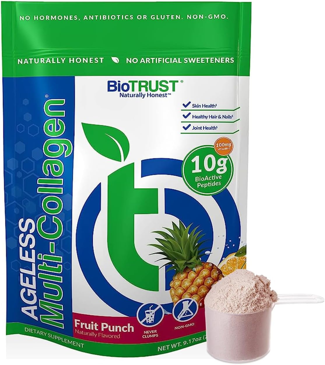 BioTrust Ageless Multi Collagen Peptides Powder – 5 Types (I, II, III ...