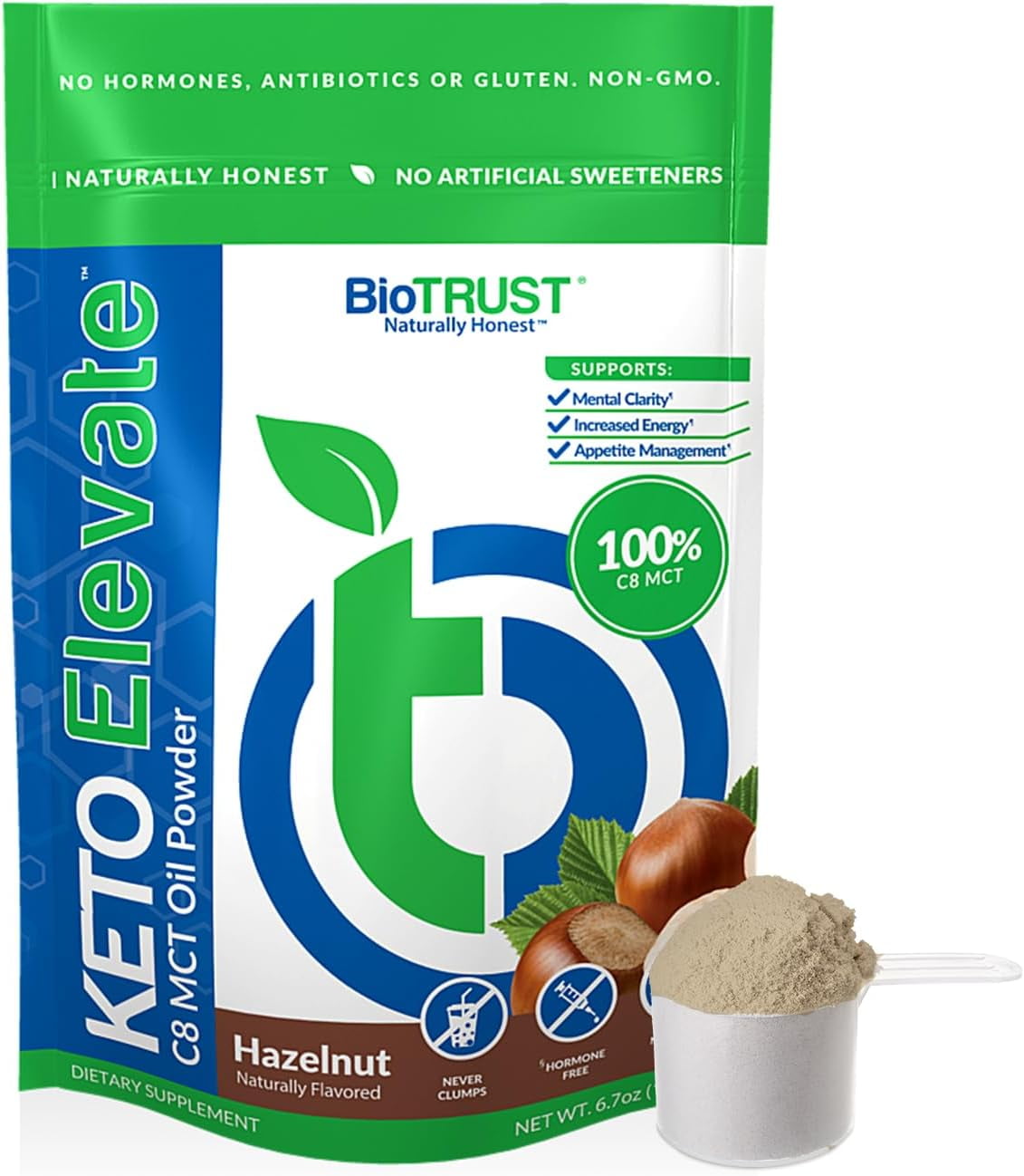 BioTrust Keto Elevate Weight Loss Power - Pure C8 MCT Oil Powder ...