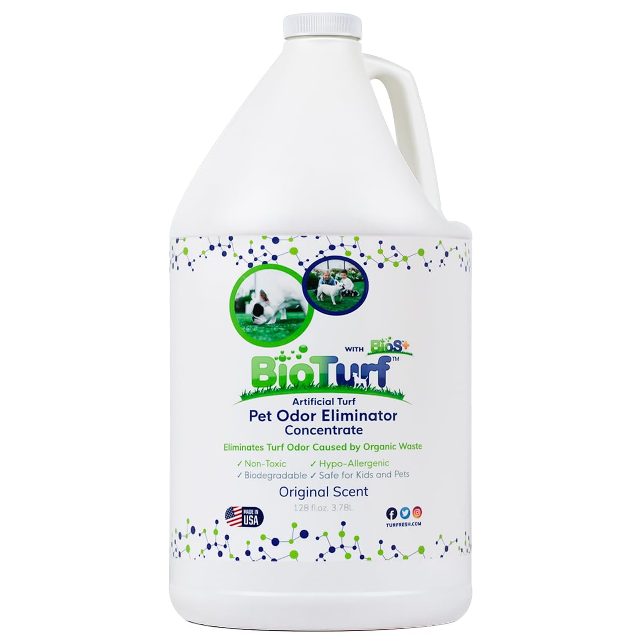 BioTurf BioS+ Artificial Turf Pet Odor AIS1 Eliminator - Organic, Non ...