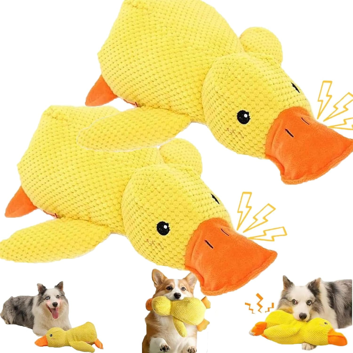 BioVetMd Calming Duck, Quacko Calming Duck Toy , Diamond-Shaped Thickened Fabric, Bite Resistant ...