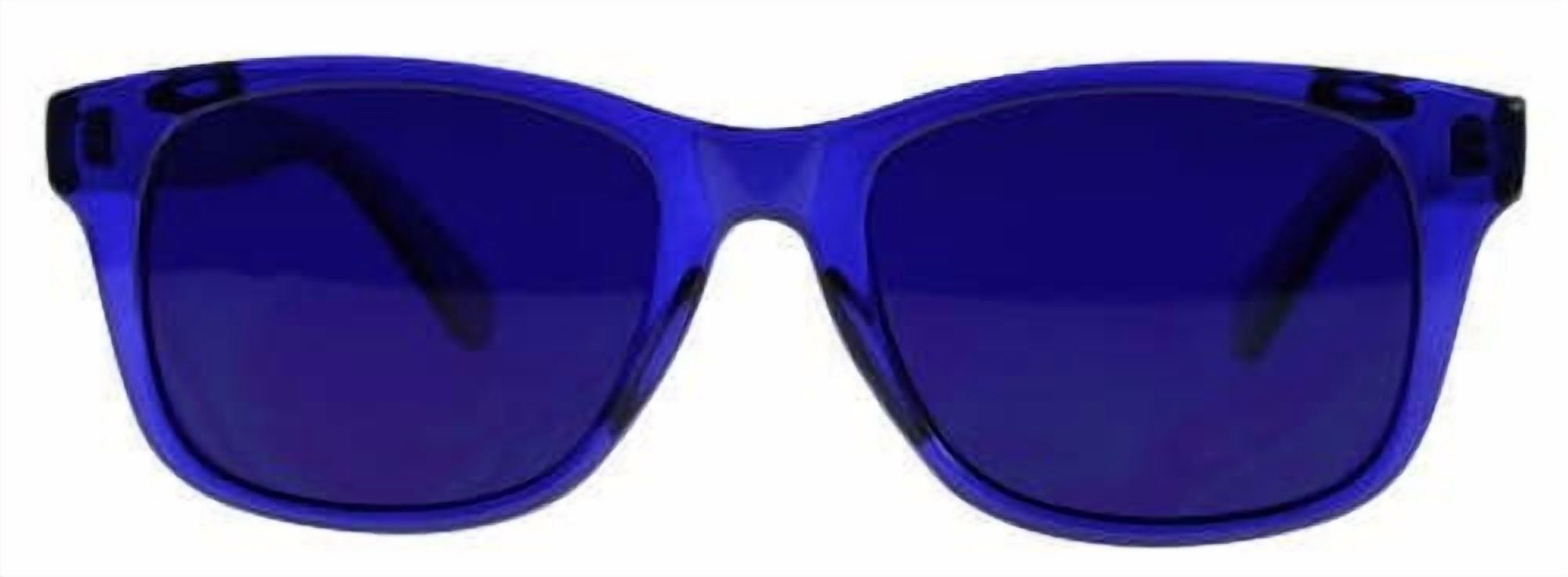 BioWaves Colored Lens Color Therapy Glasses - Classic Style (Indigo ...