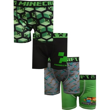 Minecraft Boys Boxer Briefs, 5 Pack, Sizes 6-8 - Walmart.com