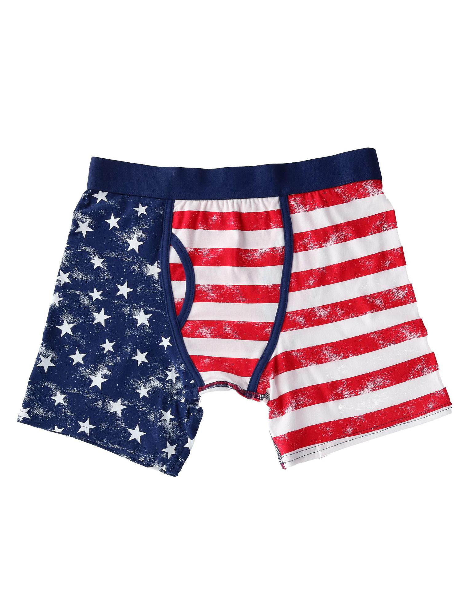 BioWorld Merchandising Mens American Flag Stars and Stripes Boxer ...