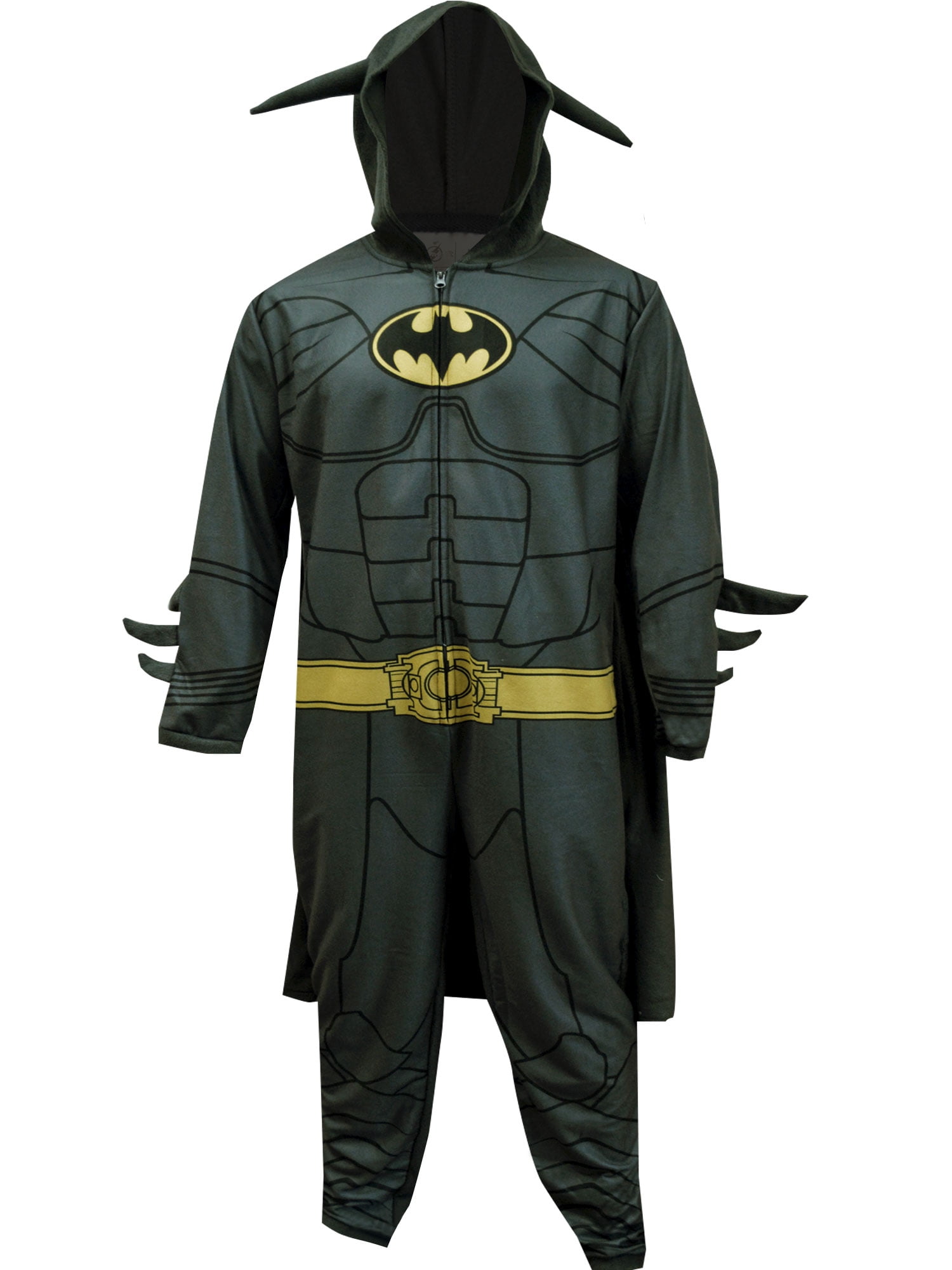 BioWorld Merchandising Mens Batman One Piece Fleece Pajama with Hood ...