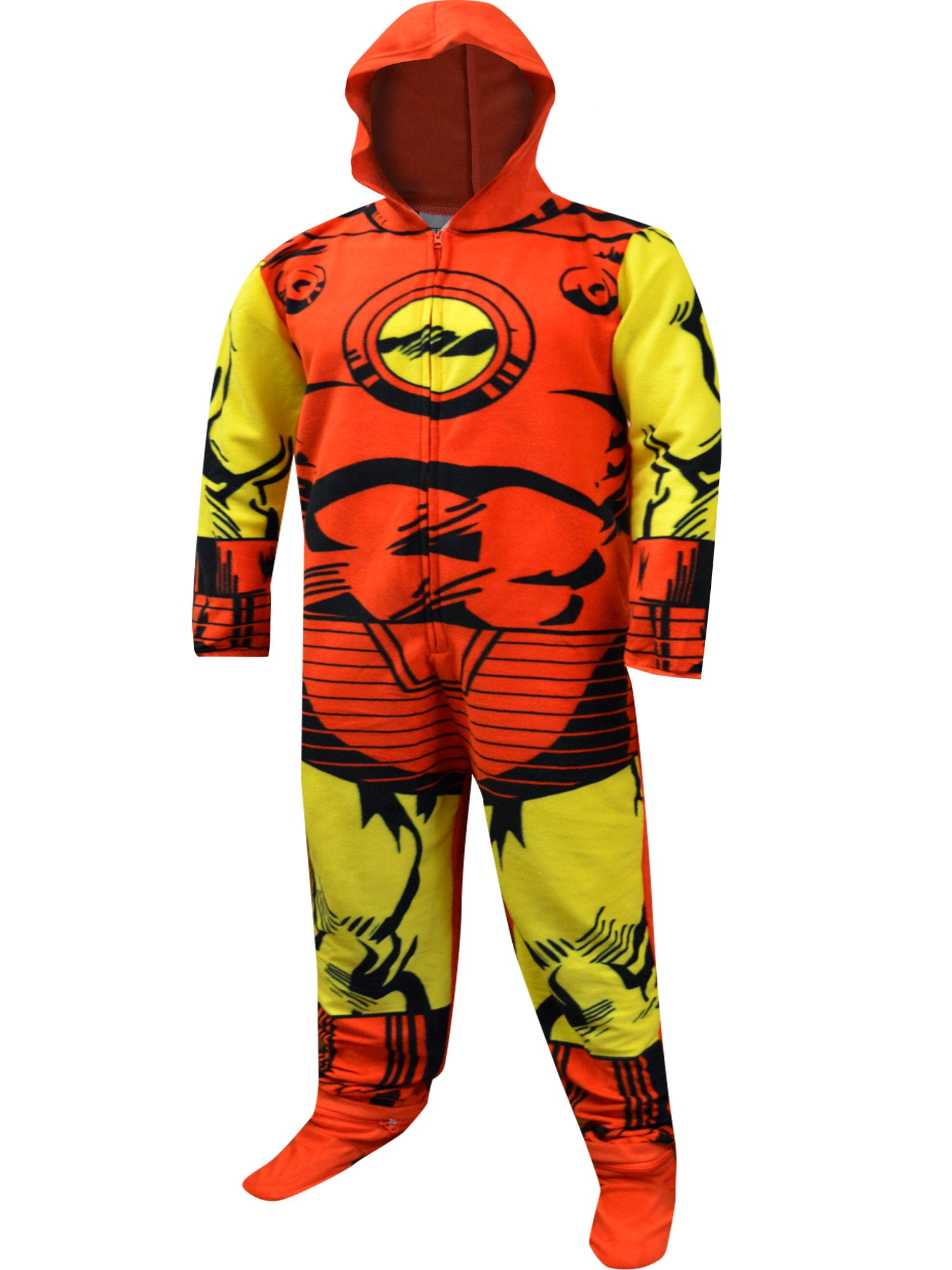 BioWorld Merchandising Adult Pajamas: Iron Man Hooded One Piece, Medium ...