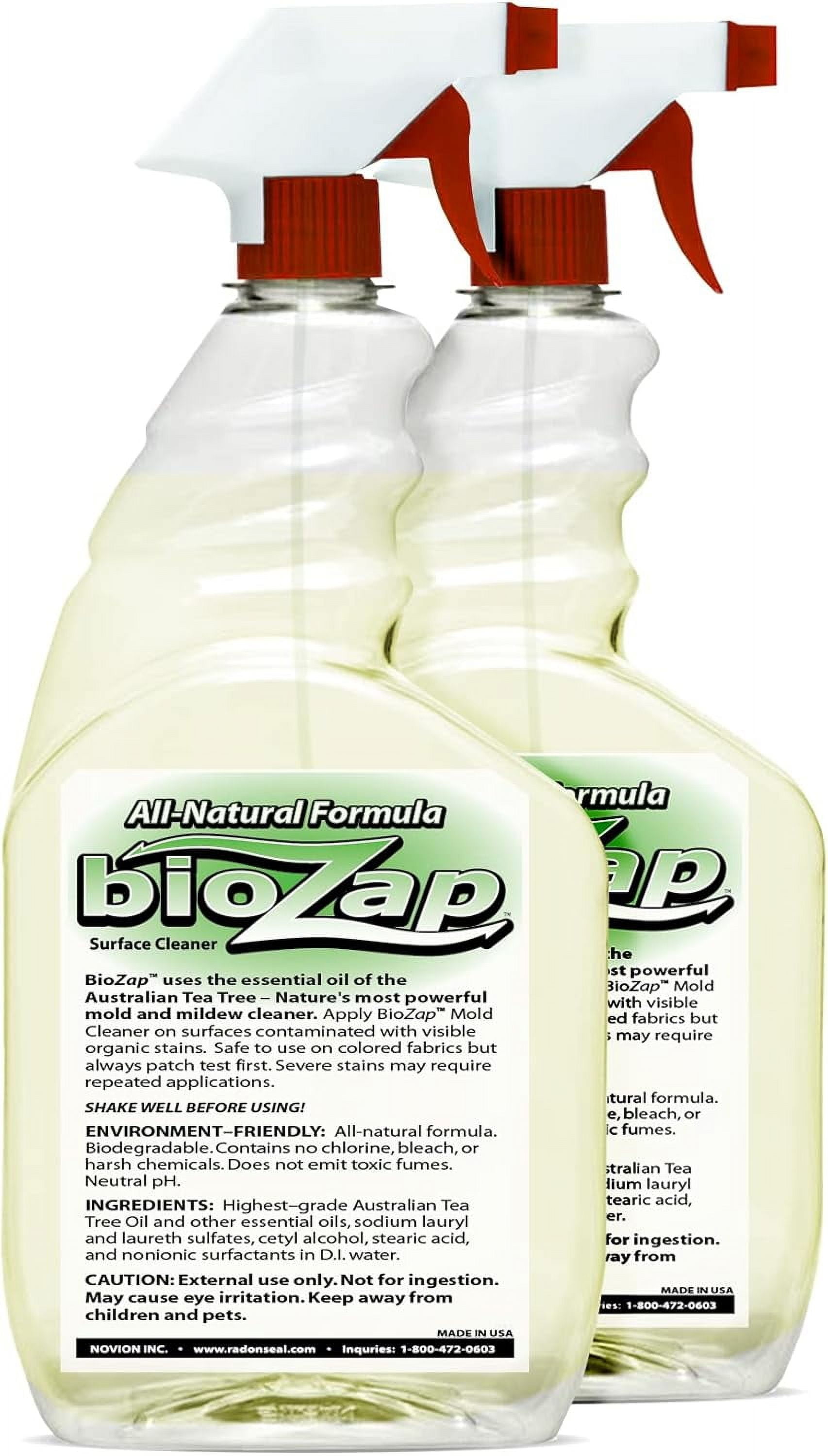 BioZap Spray Cleaner (2-Pack) - The Power of Australian Tea Tree Oil ...
