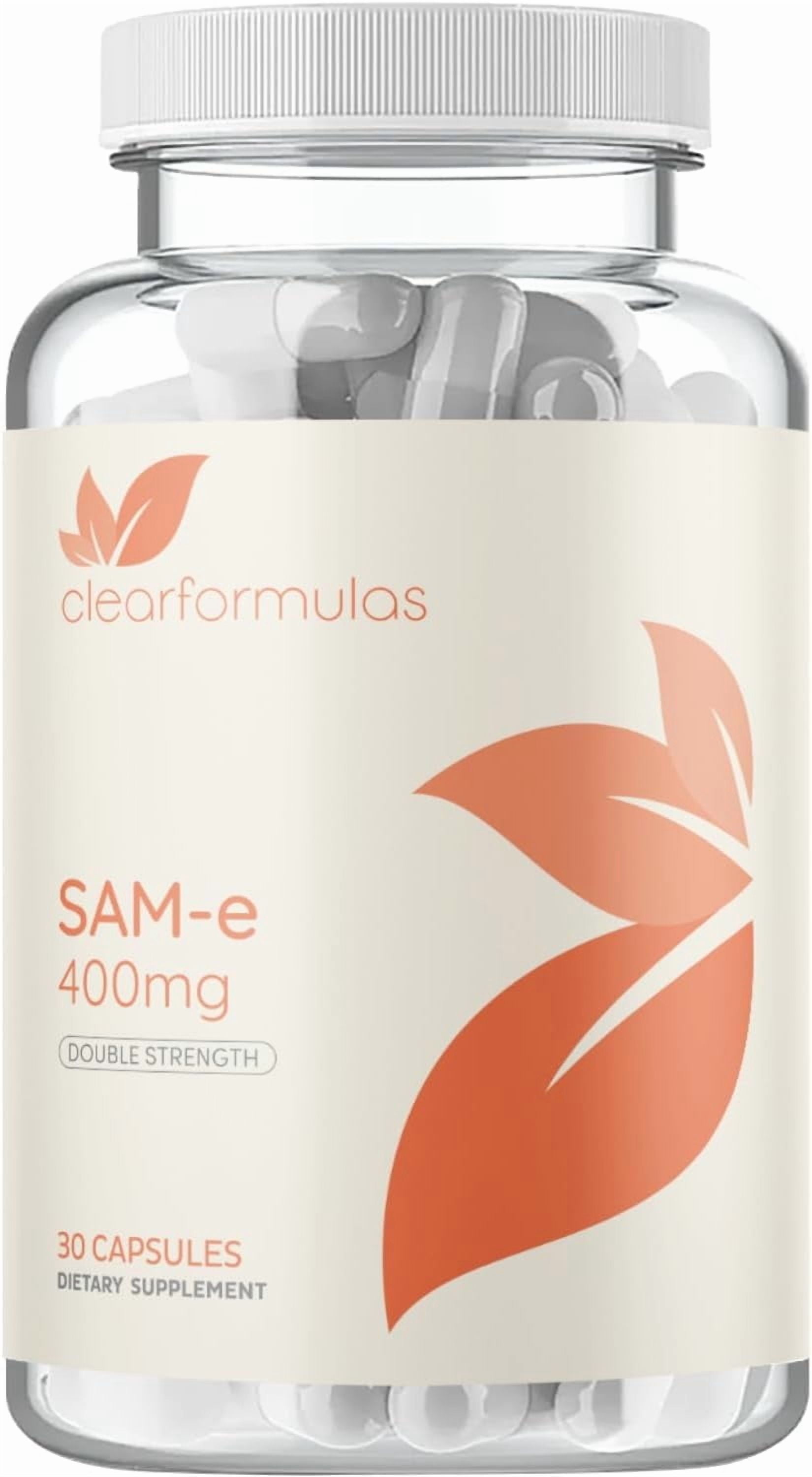 Clear Formulas Bioactive SAM-e Supplement Capsules 400 mg, Liver, Joint ...