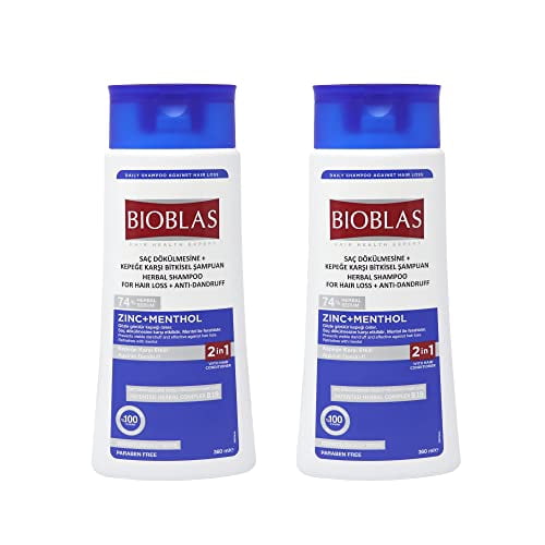 Bioblas Zinc & Menthol Hair Shampoo - Anti-Dandruff & Anti Hair Loss ...