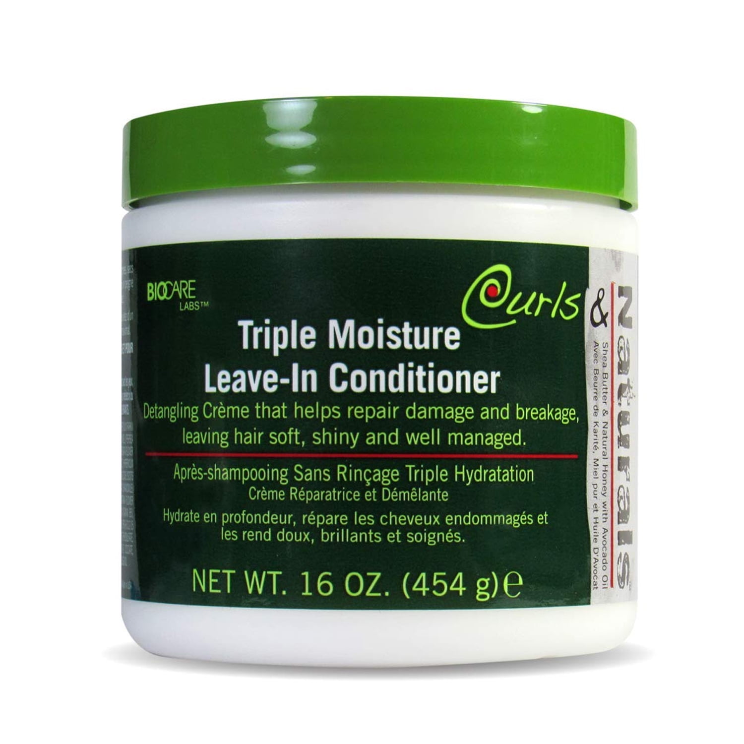 Biocare Curls & Naturals Triple Moisture LeaveIn Conditioner 16 oz,Pack ...