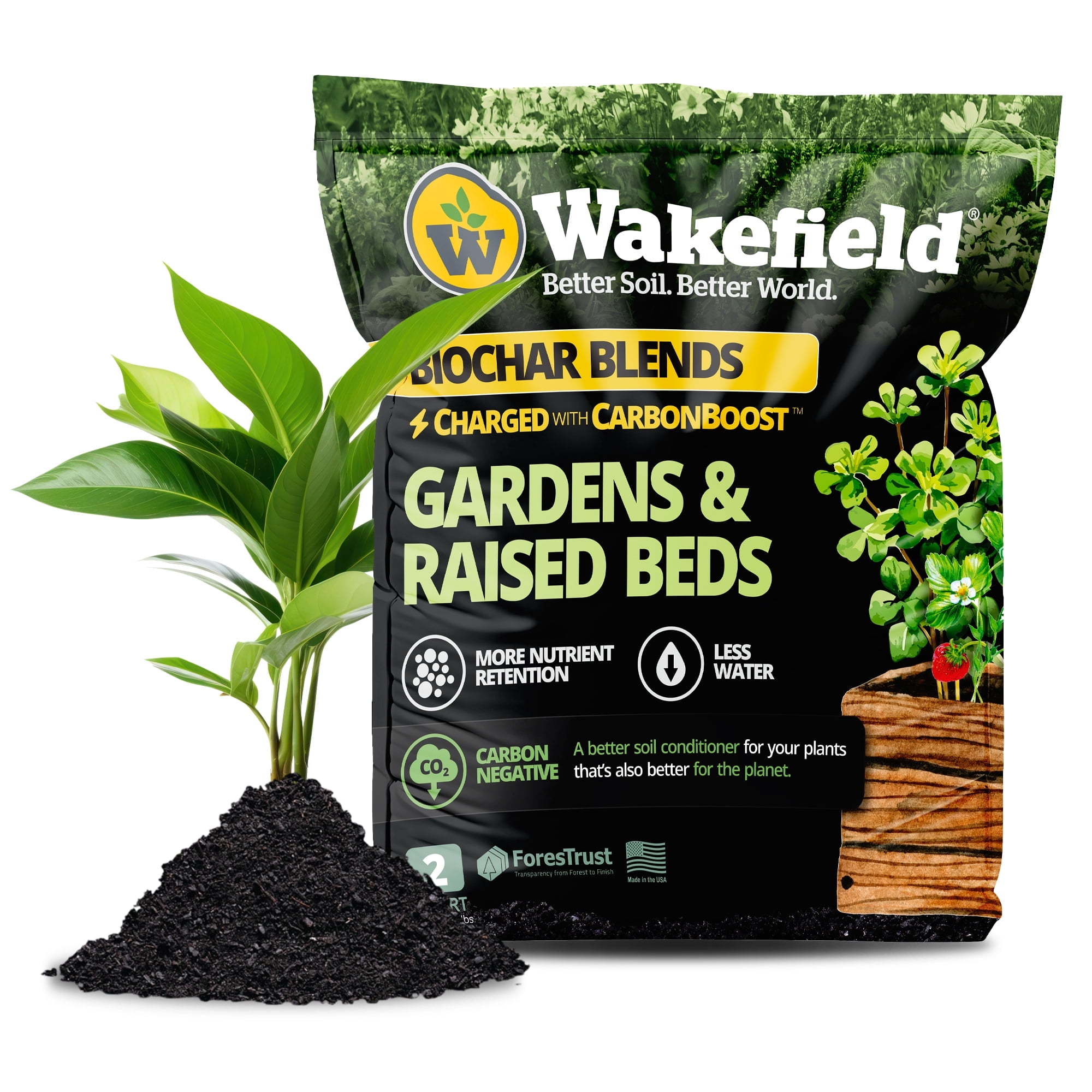 Biochar Blend with CarbonBoost™ for Gardens & Raised Beds - Walmart.com