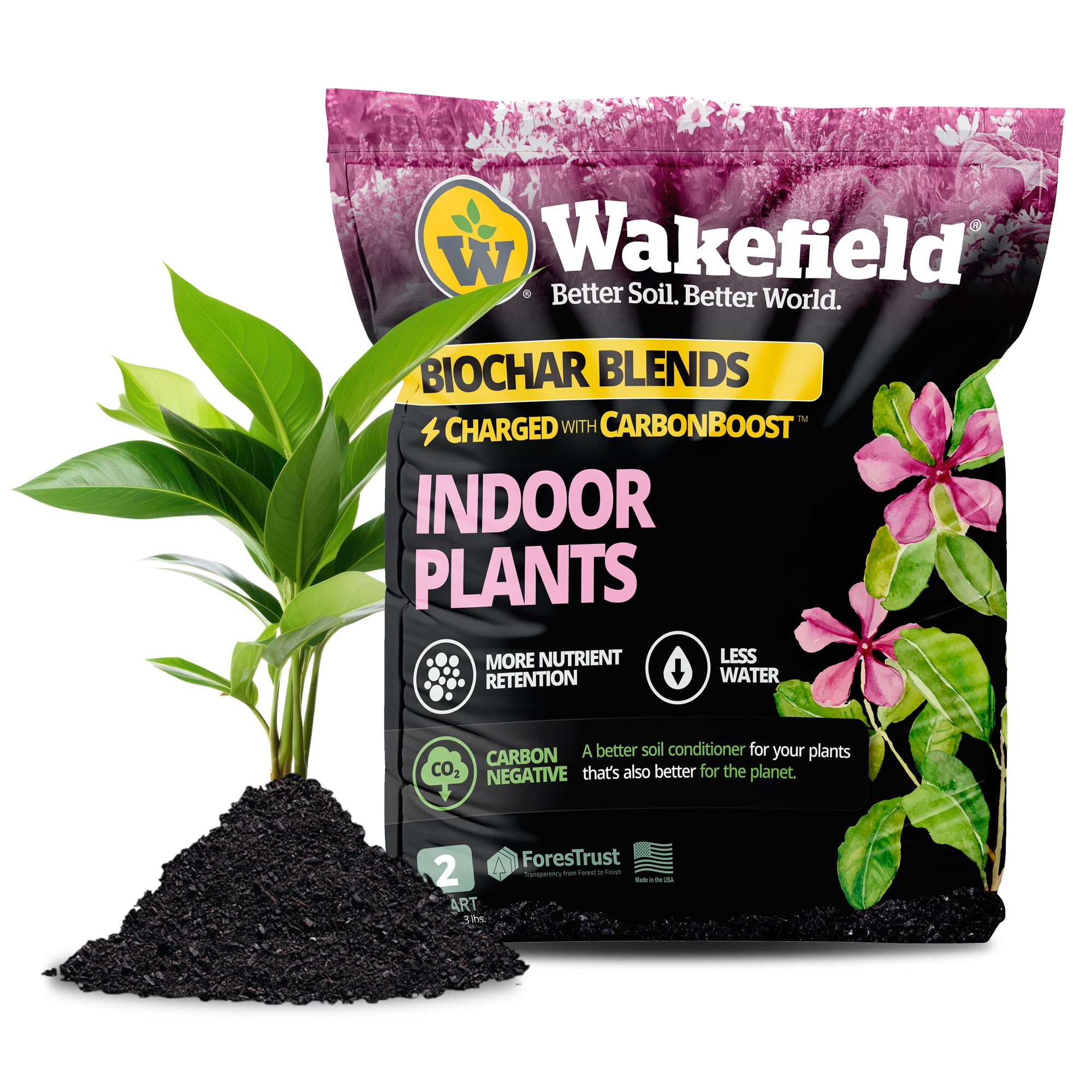 Biochar Blend with CarbonBoost™ for Indoor Houseplants - Walmart.com