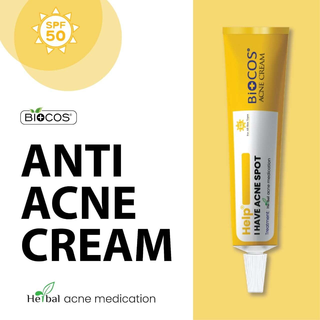 Biocos Anti Acne Cream Fast Acting Formula Cream for Clearing Severe ...