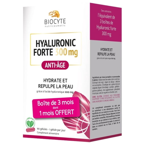 Biocyte Hyaluronic Forte 300mg Anti-Ageing 90 Capsules - Walmart ...
