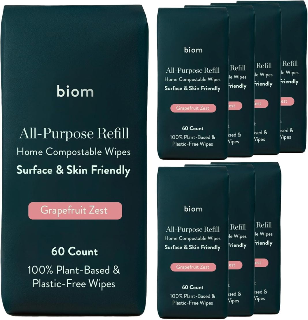 Biodegradable All-Purpose Wipes 8-Pack Refill - Eco-Friendly Grapefruit ...