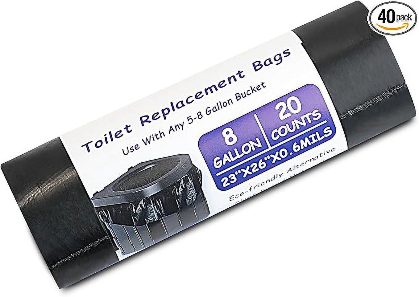 Biodegradable Camping Toilet Bags, 22L Capacity, Portable Toilet Bags ...