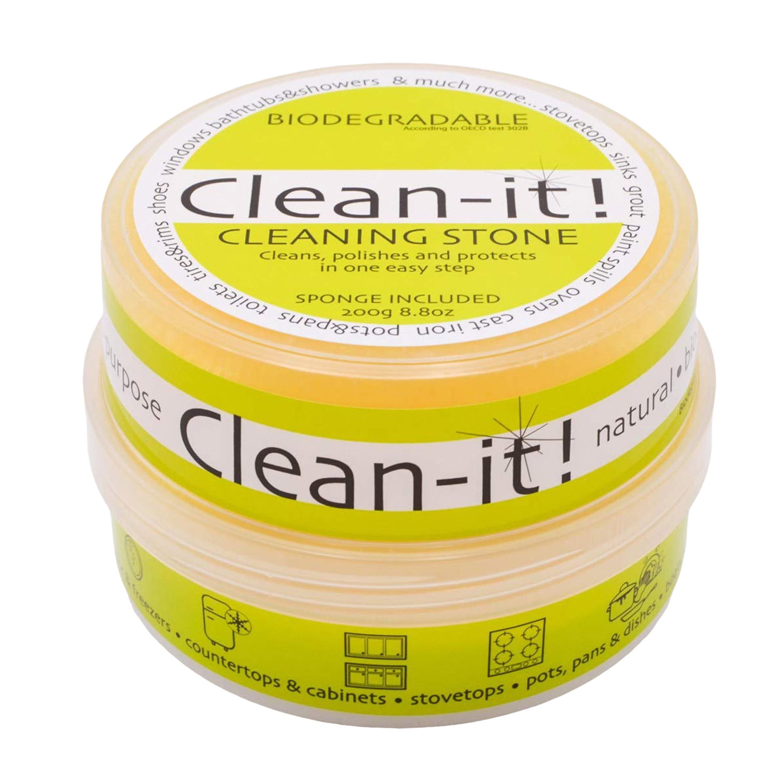 Biodegradable Cleaning Stone, for Multiple Surfaces, Long - Lasting ...