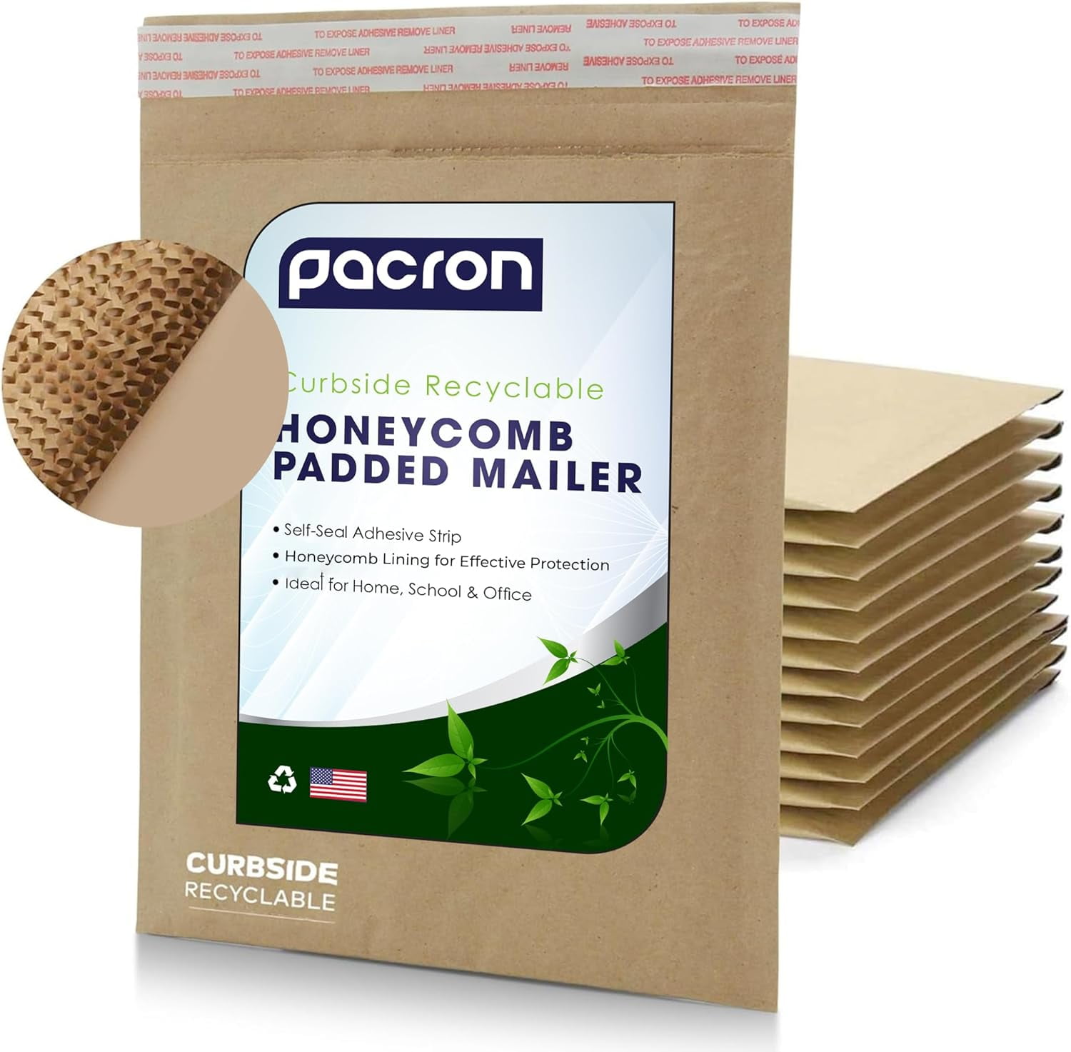Biodegradable & Compostable Honeycomb Padded Mailers (10.5”x16"–100pk ...