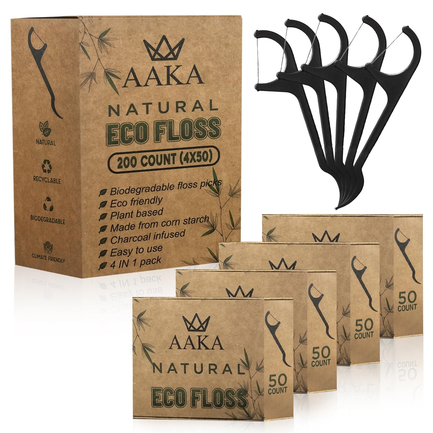 Biodegradable Dental Floss Picks- OIF8 Plant Based- Eco Friendly Oral ...