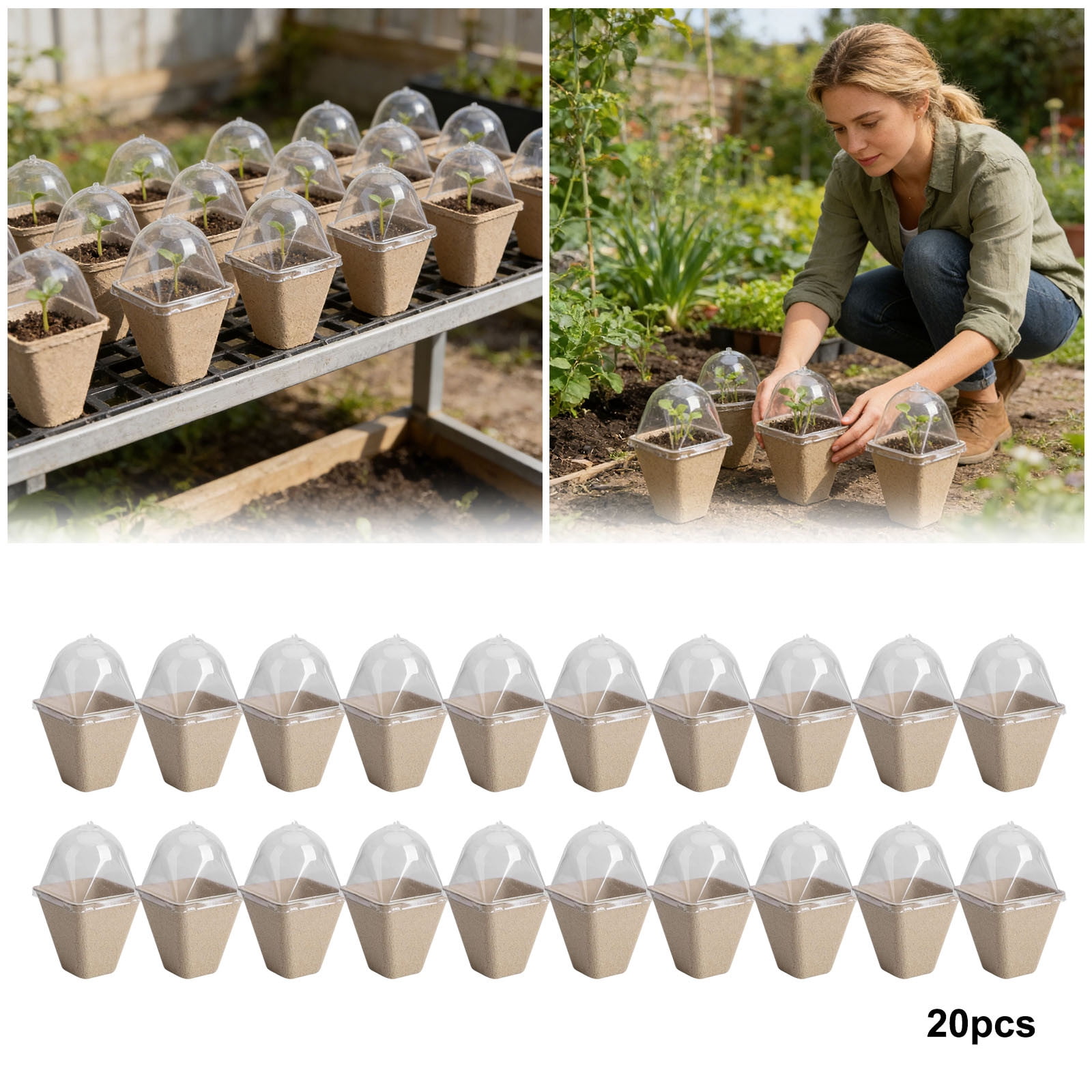 Biodegradable For Nursery Germination Trays With Holes For Seedlings ...
