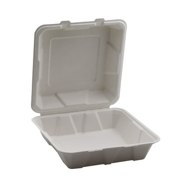 Avant Grub Biodegradable 6x6 Take Out Boxes, 100 Pack, Disposable Carry ...