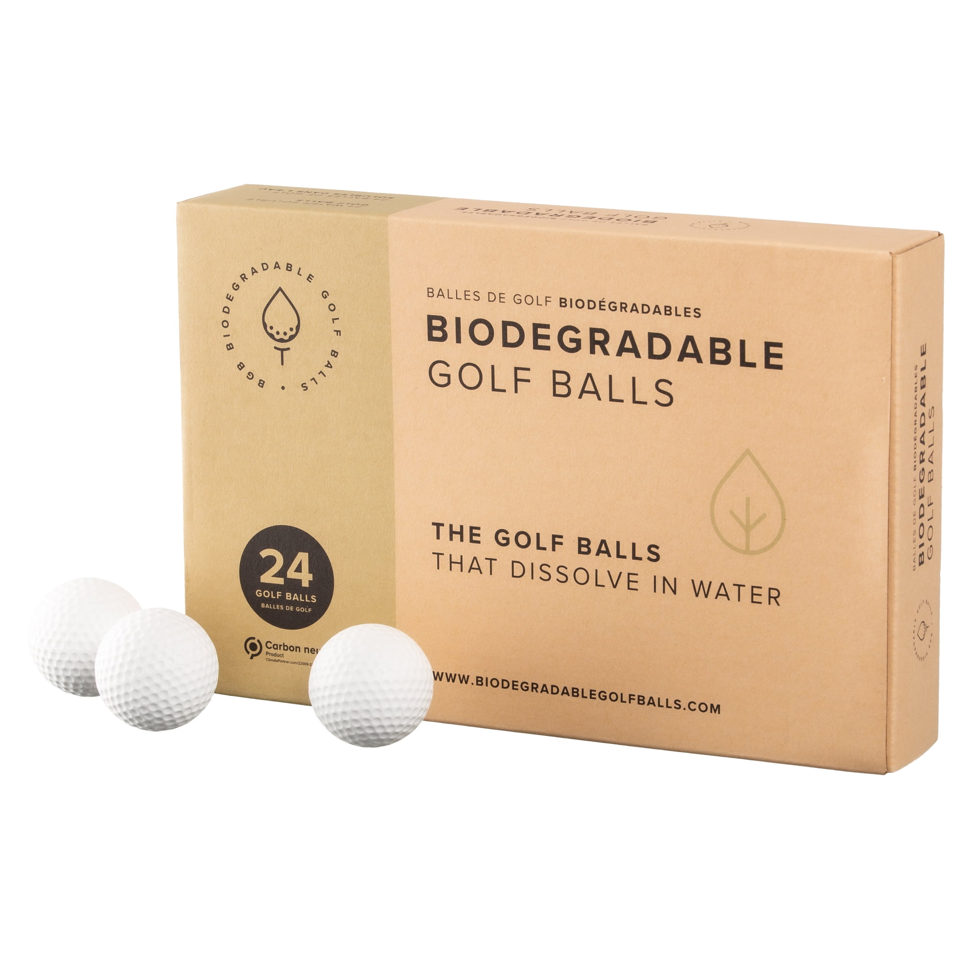 Biodegradable Golf Balls Nontoxic PVA White, 24 Pack - Walmart.com