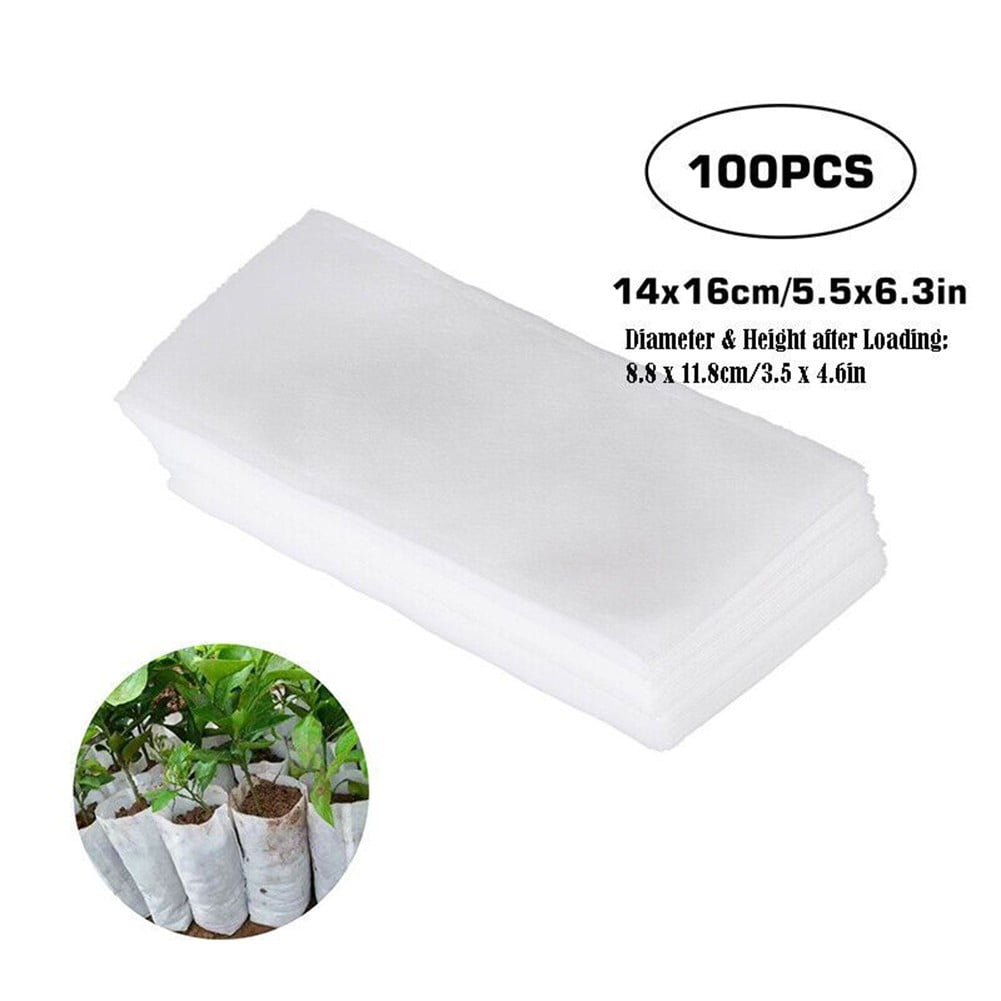 Biodegradable Nonwoven Fabric Nursery Plant Grow Bags Seedling Growing ...