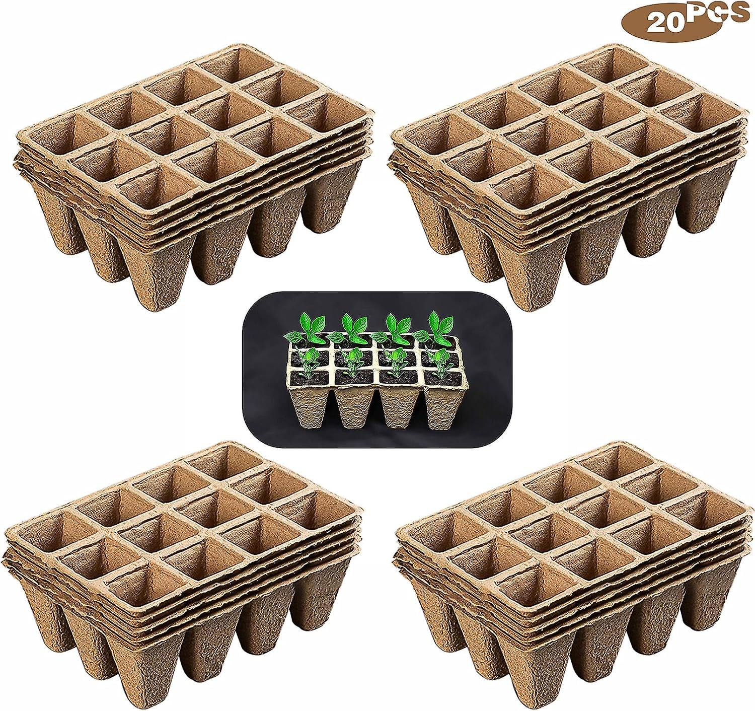 Biodegradable Peat Pots for Seedlings - Set of 240 Pots, Ideal for ...