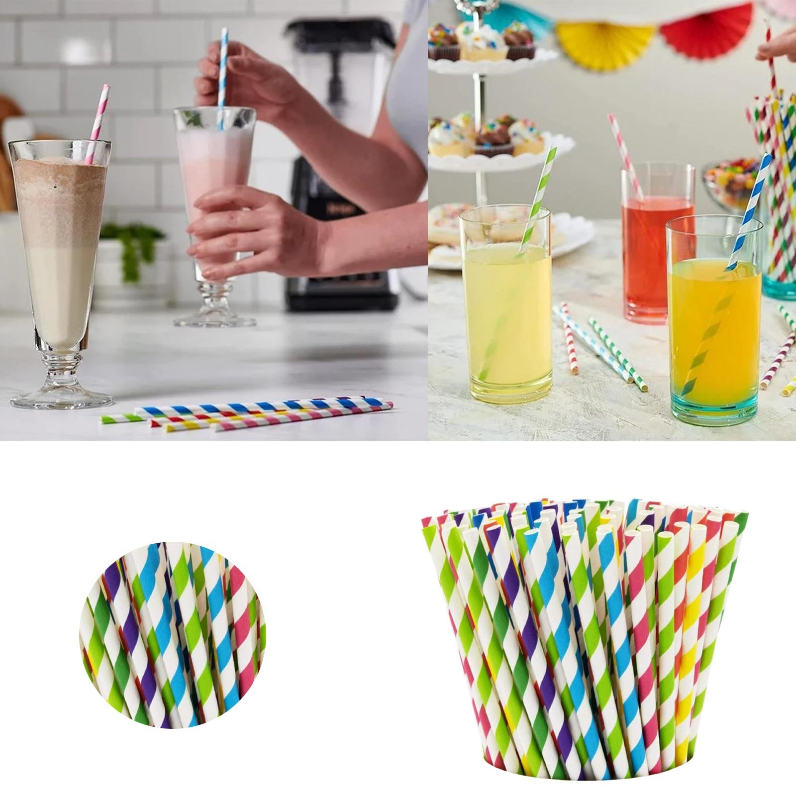 Biodegradable Straw Disposable Paper Straw For Drinking - Walmart.com