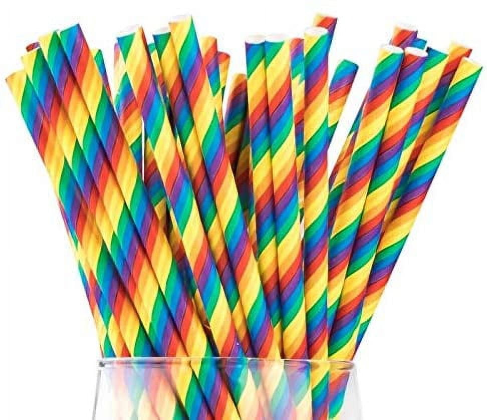 Biodegradable Striped Paper Straws,Paper Drinking Straws for Party ...