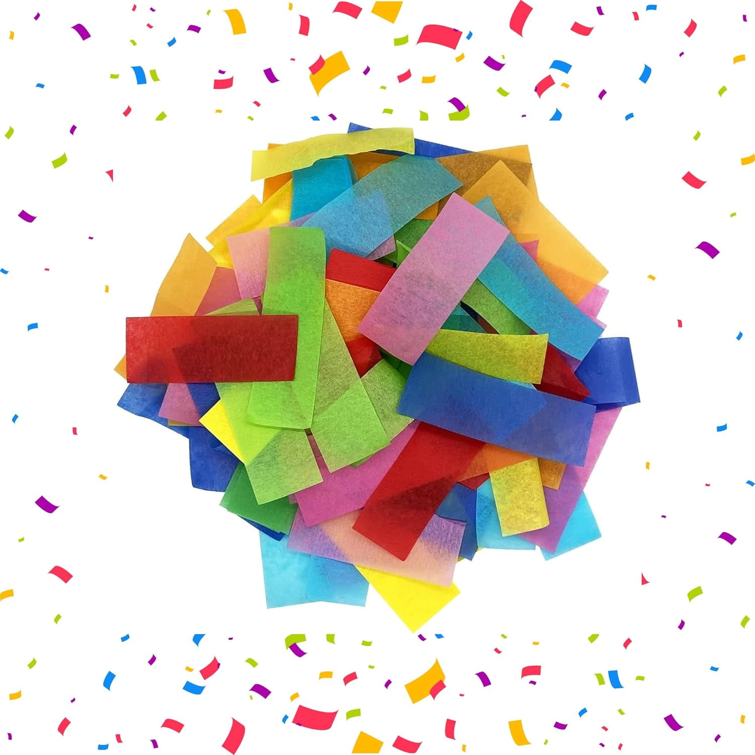 Biodegradable Tissue Confetti Rectangles, Multicolor – Fluttering ...