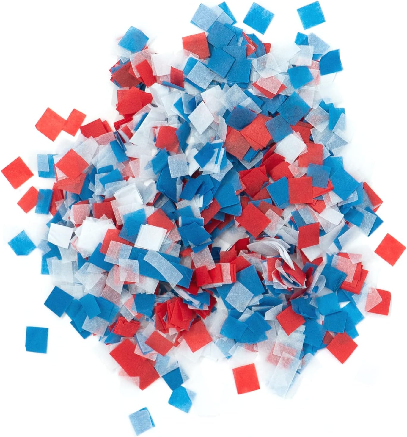Biodegradable Tissue Confetti Squares, Red,White,Blue Color ...
