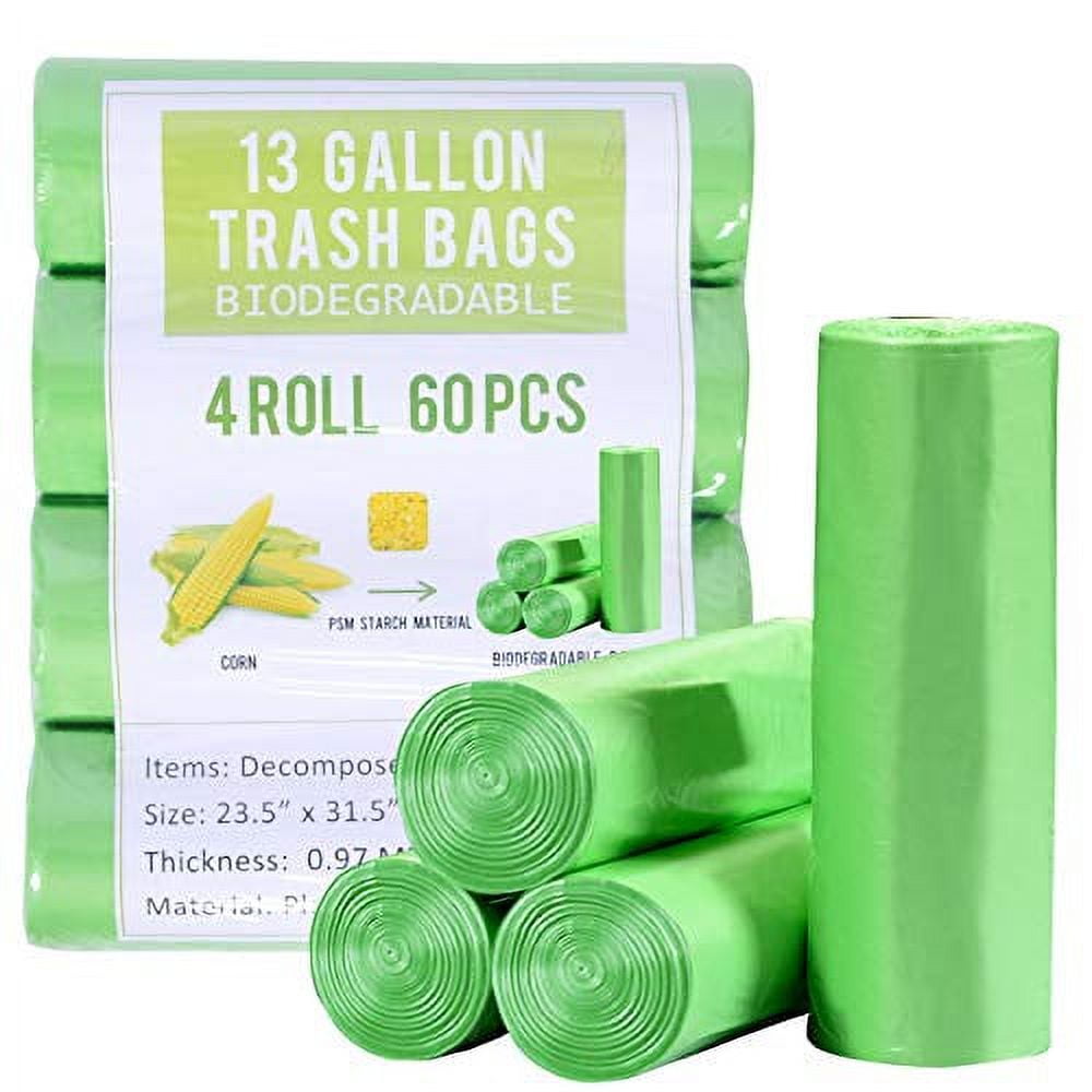 Jaoul 13 Gallon Biodegradable Trash Can Liner, Heavy Duty, Unscented ...