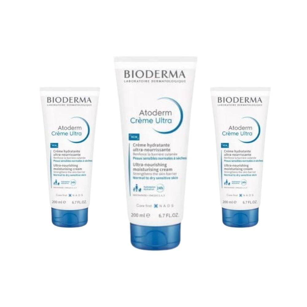 Bioderma Atoderm Ultra Moisturizing Cream 200ml 3 Pack - Walmart.com