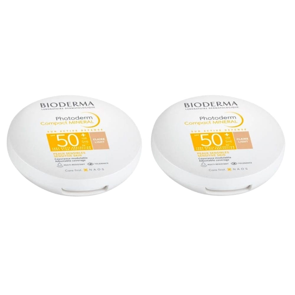Bioderma Photoderm Compact Light Mineral Sunscreen SPF50+ 10g -2 Pack ...