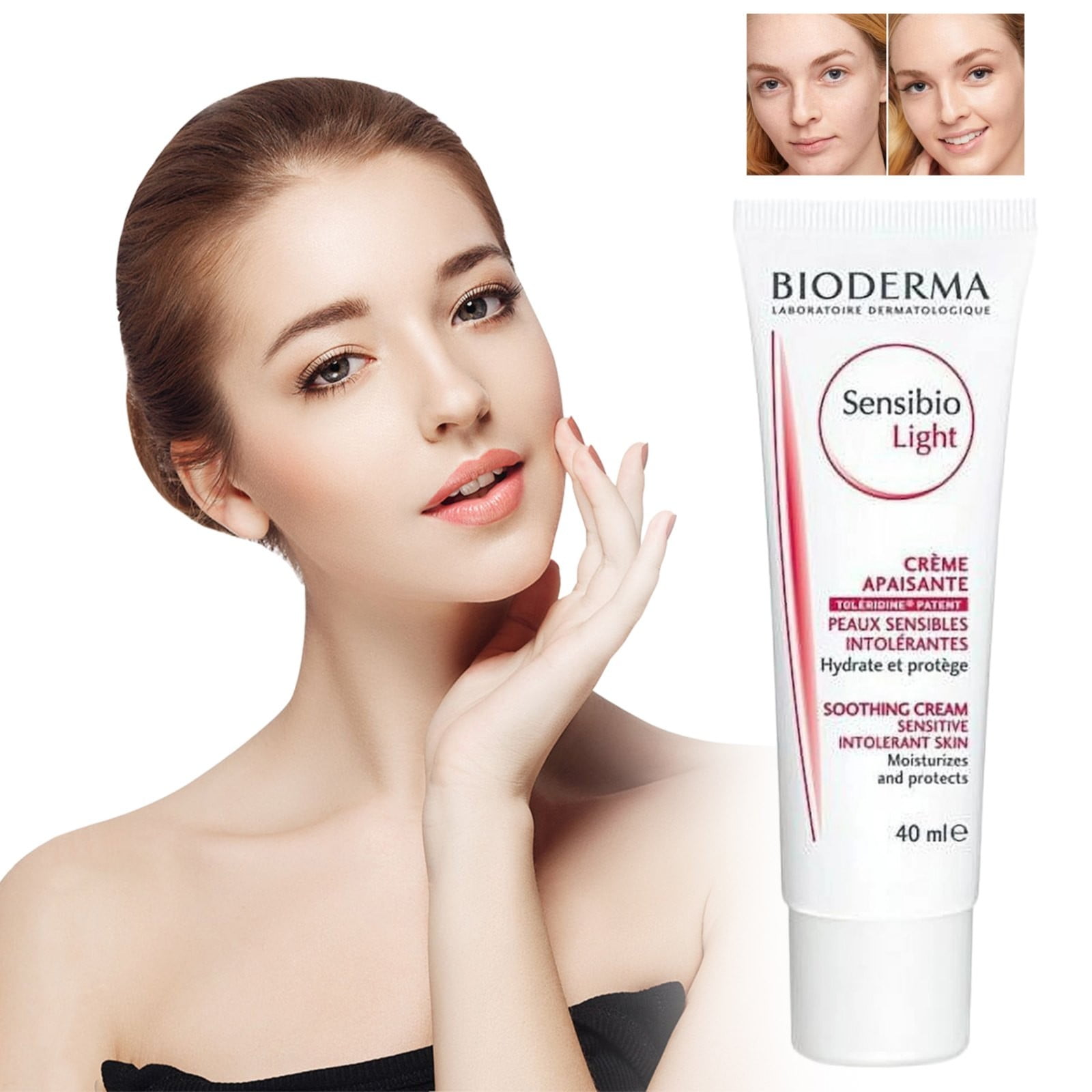 Bioderma Sensibio Soothing Light Face Cream for Sensitive or Intolerant ...