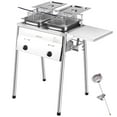 Bioexcel 5 qt 2-Tank Deep Fryer with Thermometer, Propane Power ...