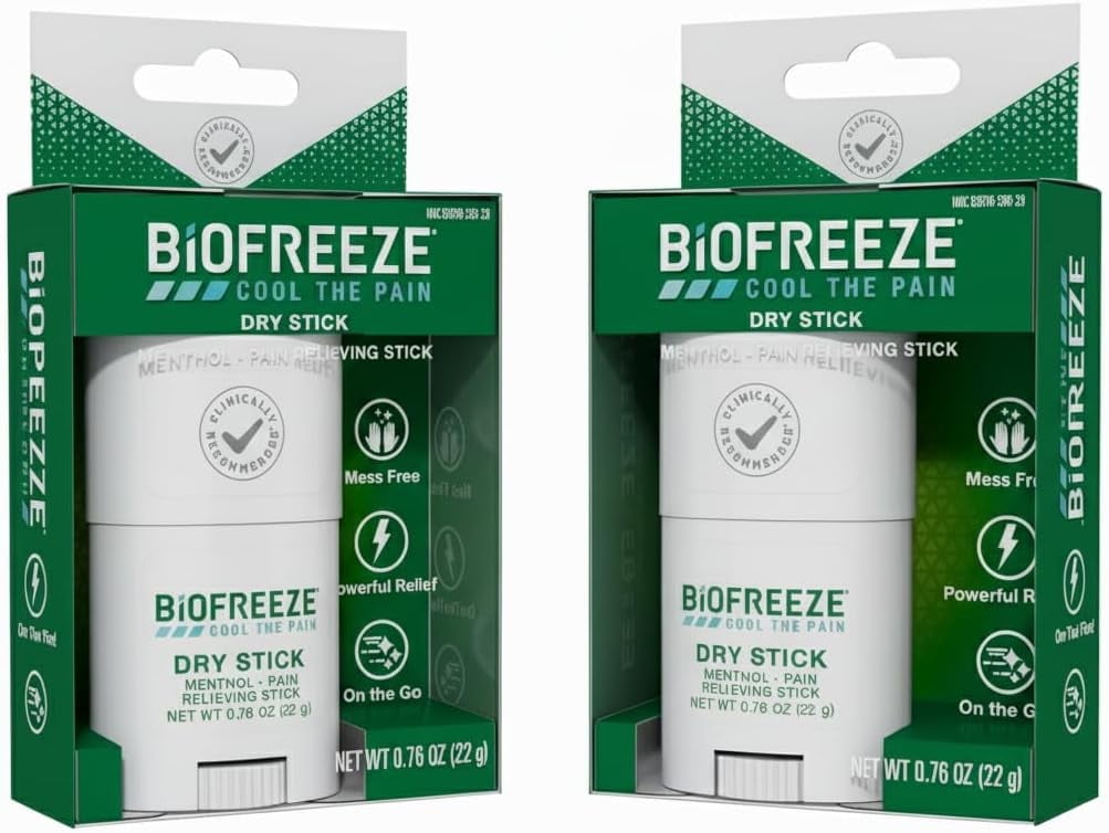 Biofreeze Dry Stick, Mess-Free Relief for Neck, Shoulder, Knee, Hip ...
