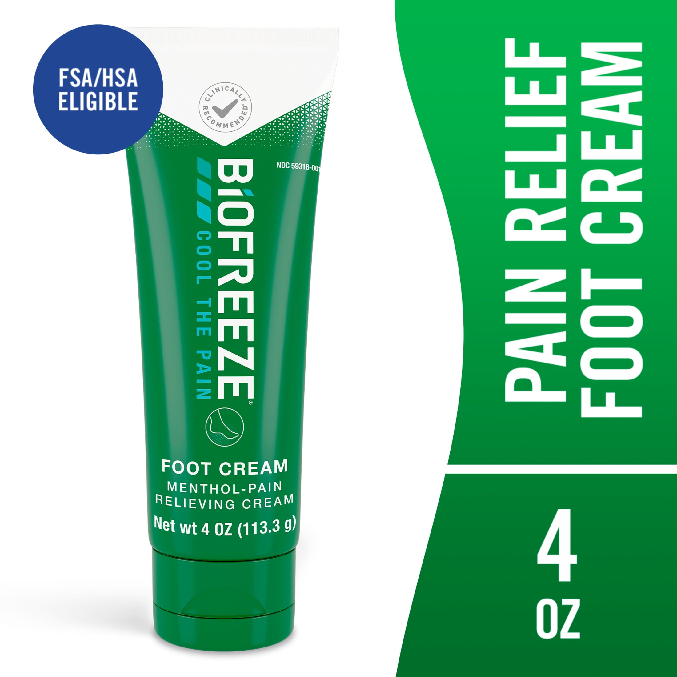 Biofreeze Pain Relief Cream, Back Knee Muscle Joint and Arthritis Pain Relievers, 4 oz Menthol ...