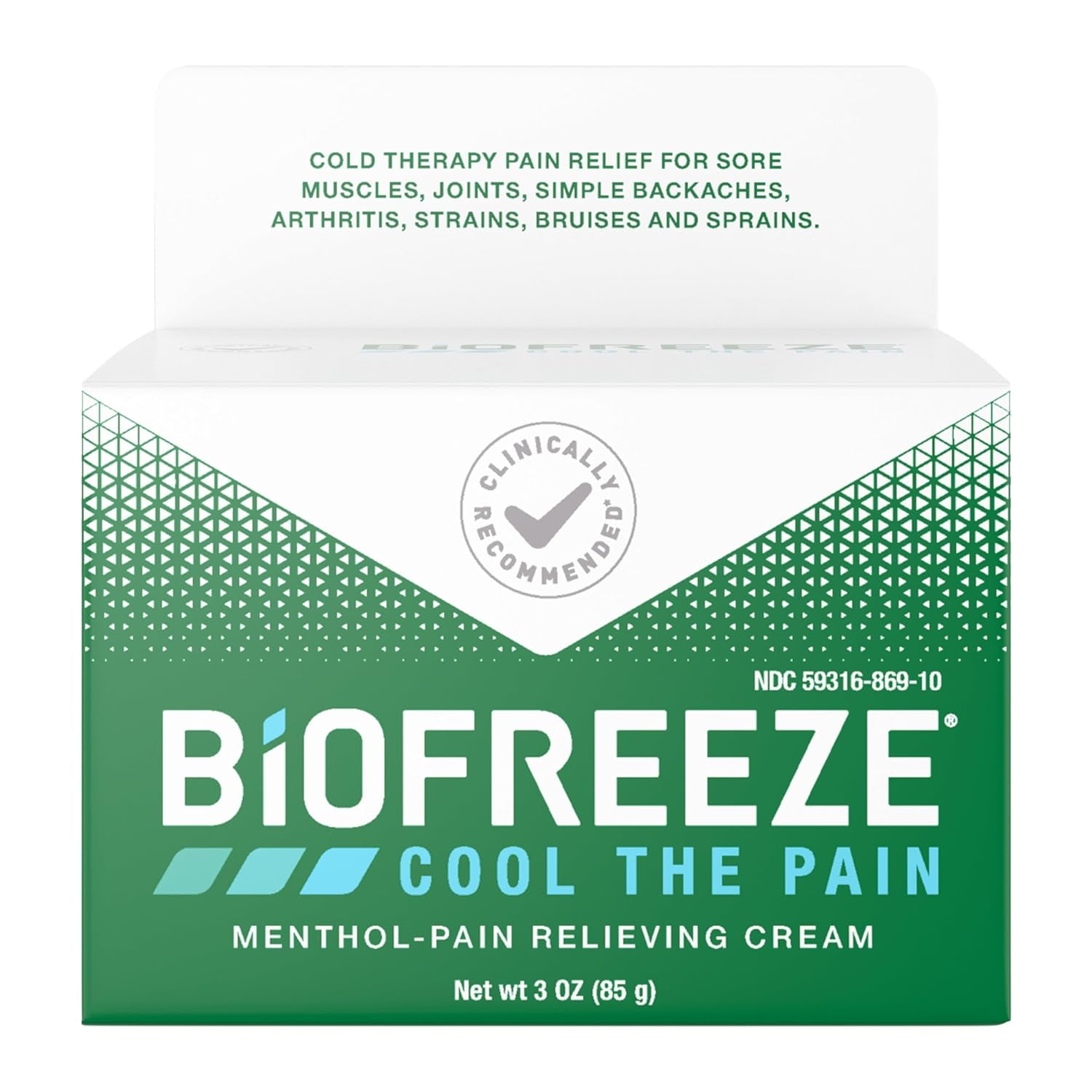 Biofreeze Pain Relief Cream, Knee & Lower Back Pain Relief, Sore Muscle ...