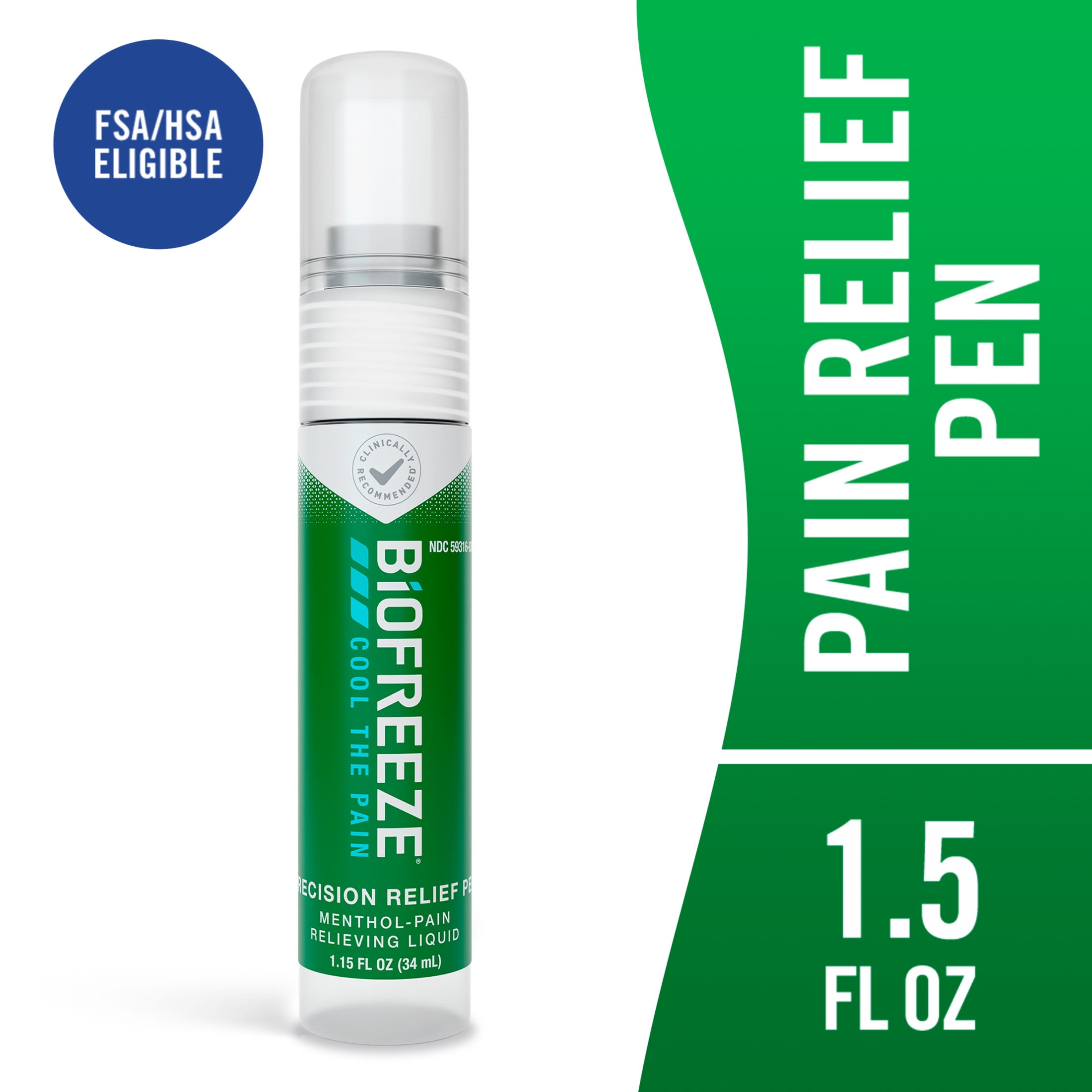 Biofreeze Precision Pain Relief Pen, Back Knee Muscle Joint and ...