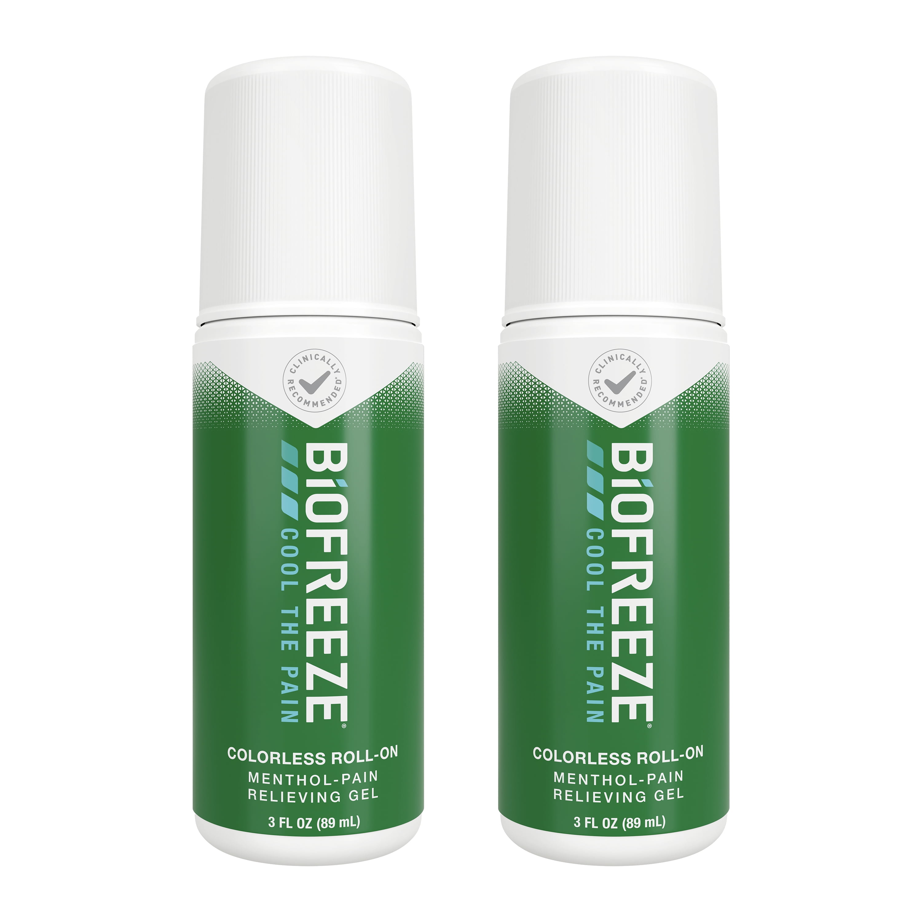 Biofreeze Roll-On Pain-Relieving Gel 3 FL OZ, Colorless (Pack Of 2) Topical Pain Reliever For ...