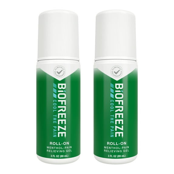Biofreeze Roll-On Pain-Relieving Gel 3 FL OZ, Green (Pack Of 2) Topical ...