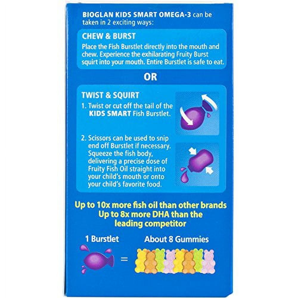 Bioglan Kids Smart Omega 3 Fish Oil, 30 Chewable Burstlets - Walmart.com