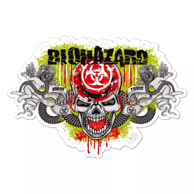 Biohazard Gas Mask Skull Sticker Indoor Outdoor Phone Decal Water ...