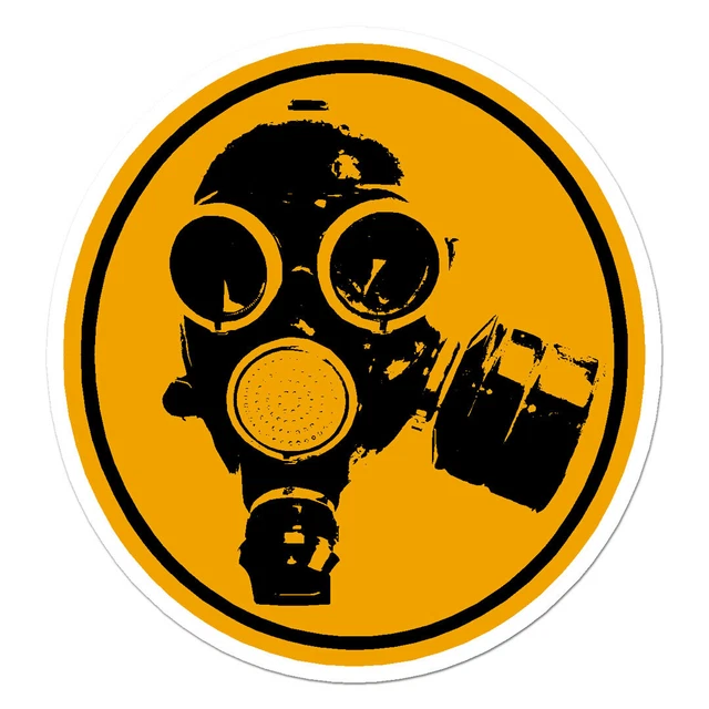 Biohazard Gas Mask Sticker Phone Decal Water Bottle Stickers Car Decals ...