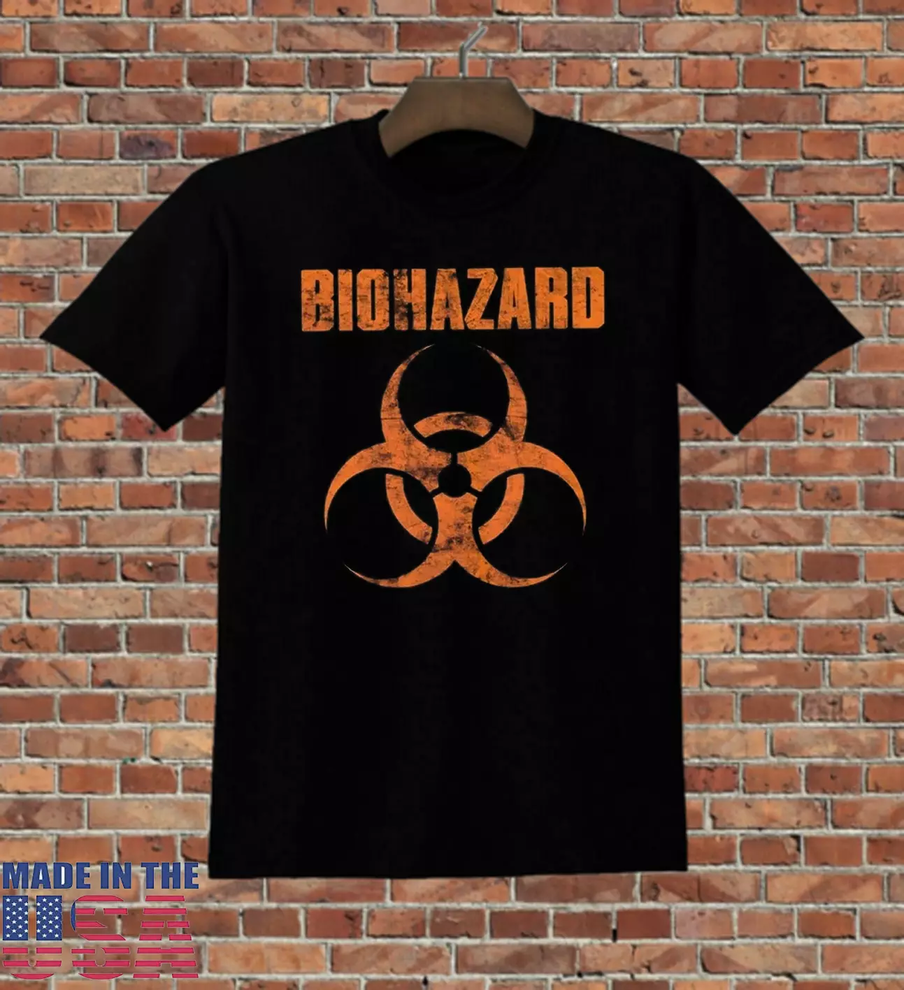 Biohazard Logo Basic Black Short Sleeve T Shirt Full Size S-5XL ...