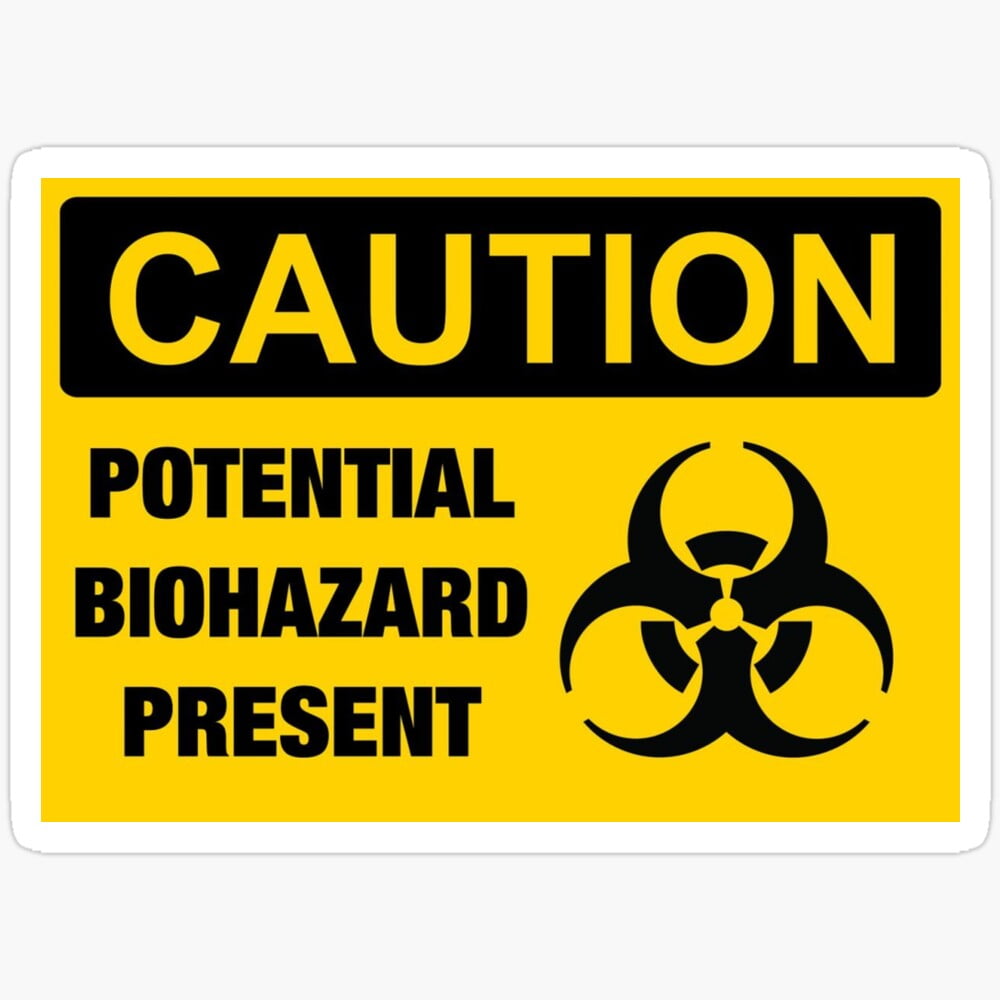 Biohazard Material Sticker Phone Decal Water Bottle Stickers Car Decals ...